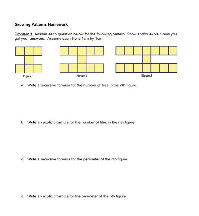 Solved Problem 1: Answer each question below for the | Chegg.com