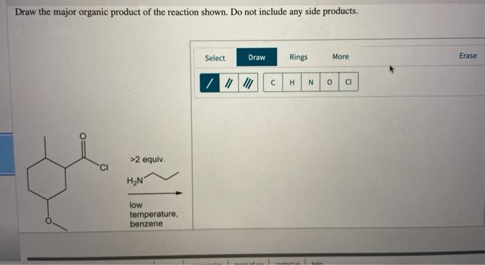 Solved Draw the major organic product of the reaction shown. | Chegg.com