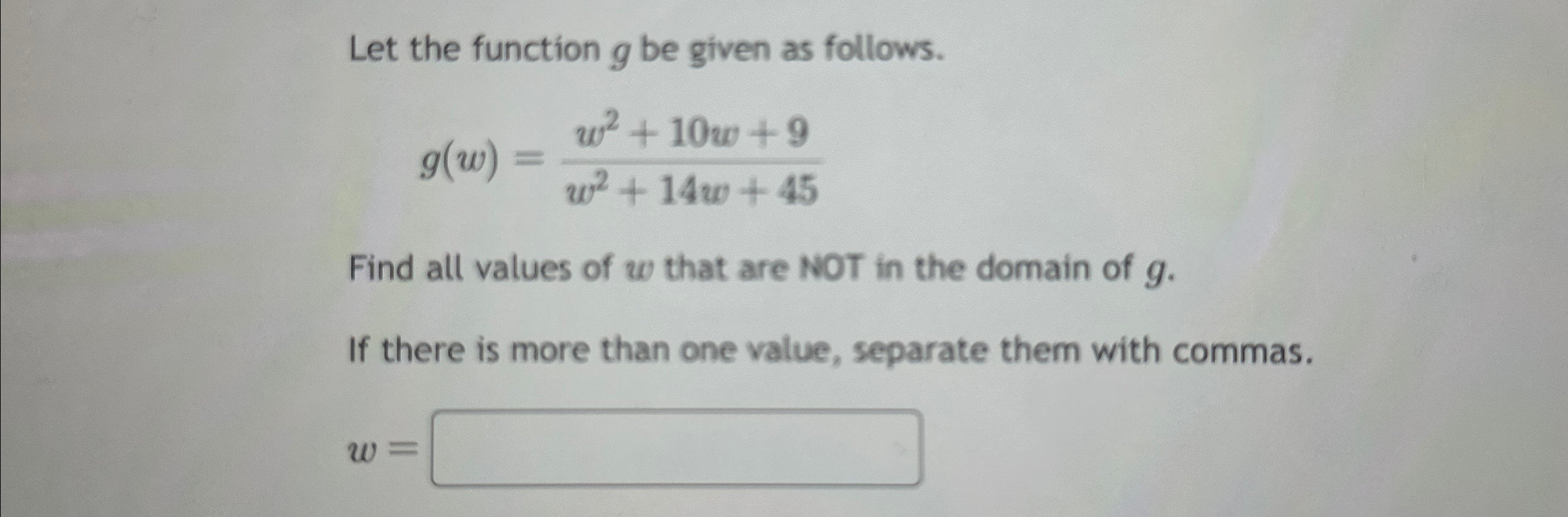 Solved Let the function g ﻿be given as | Chegg.com