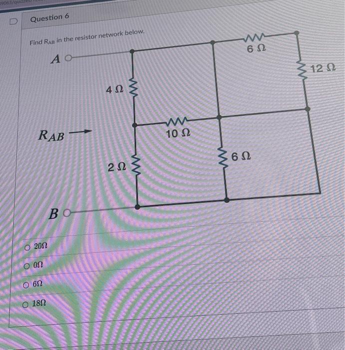 Solved 9063/quizz Question 6 Find RAB in the resistor | Chegg.com Solved 9063/quizz Question 6 Find RAB in the resistor | Chegg.com