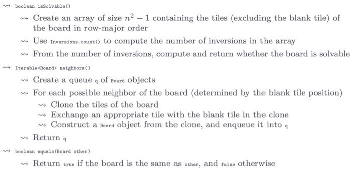 Solved Problem 1. (Board Data Type) Implement an immutable | Chegg.com
