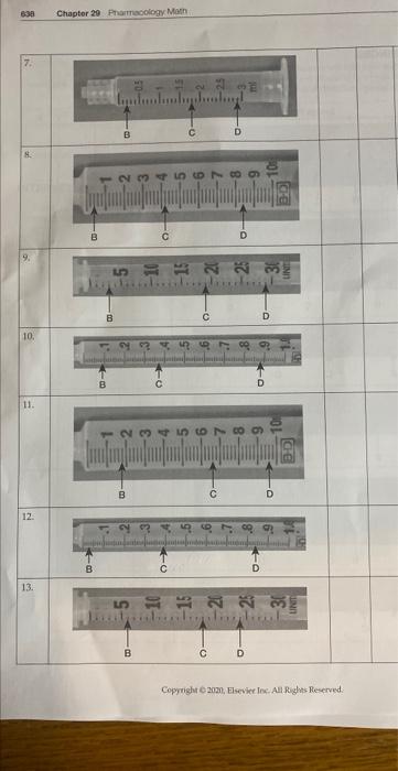 READING SYRINGES For aich picture, torite rehat each | Chegg.com
