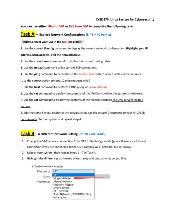 You can use either Ubuntu VM or Kali Linux VM to | Chegg.com