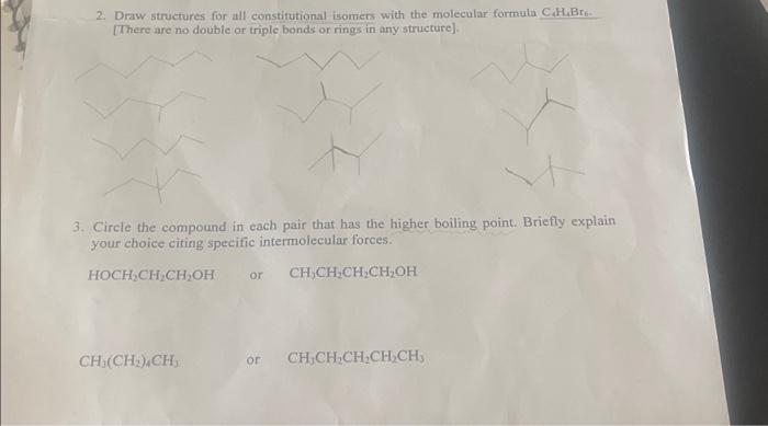 Solved 2. Draw struetures for all constitutional isomers | Chegg.com