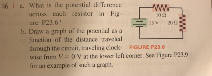 Solved 56. a. What is the potential difference across each | Chegg.com