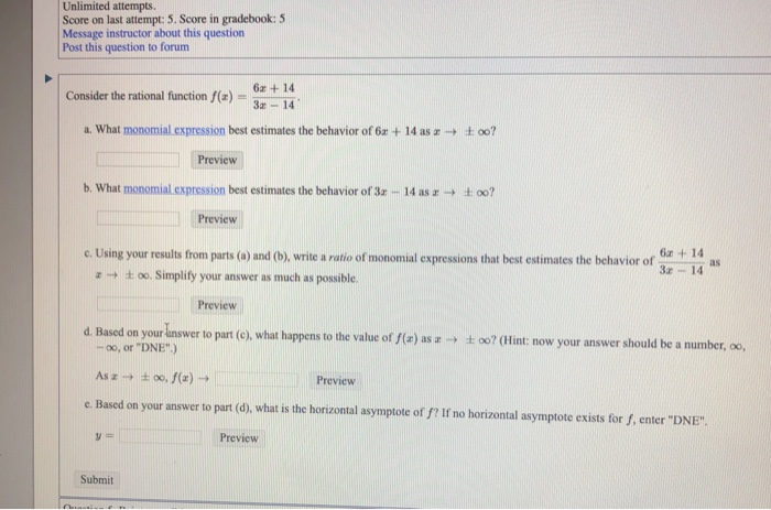 Solved Unlimited attempts. Score on last attempt: 5. Score | Chegg.com Solved Unlimited attempts. Score on last attempt: 5. Score | Chegg.com