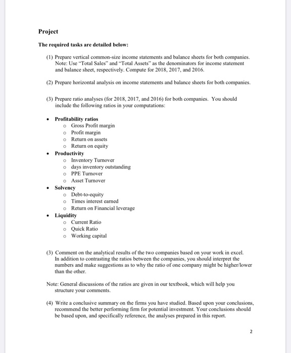 Project The required tasks are detailed below: (1) | Chegg.com