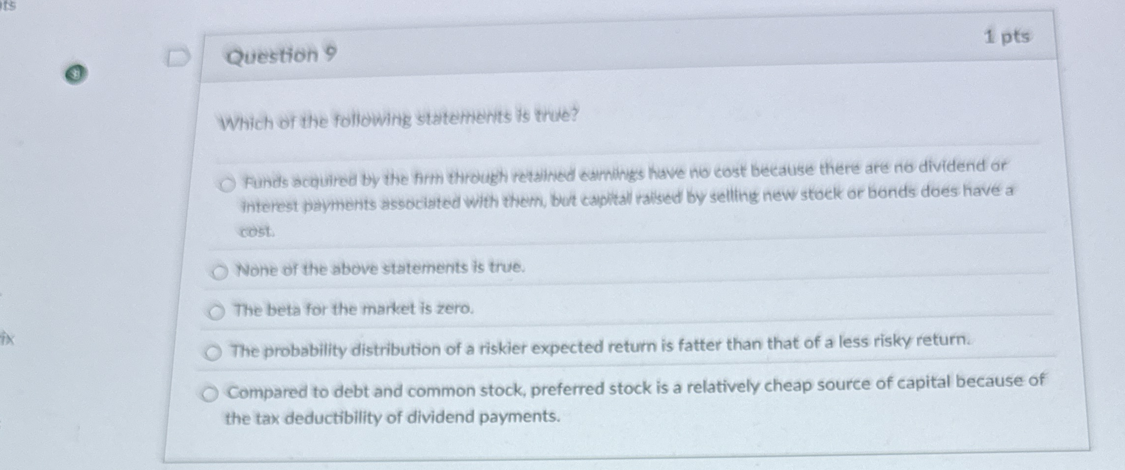 Solved Question 91 ﻿ptsWhich of the following statethents is | Chegg.com
