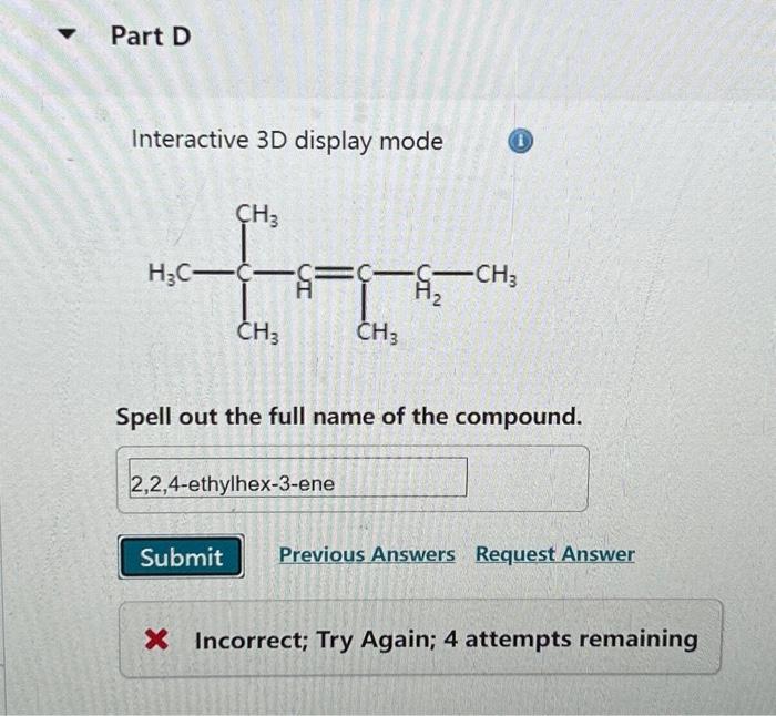 Solved Interactive 3D display mode (1) Spell out the full | Chegg.com