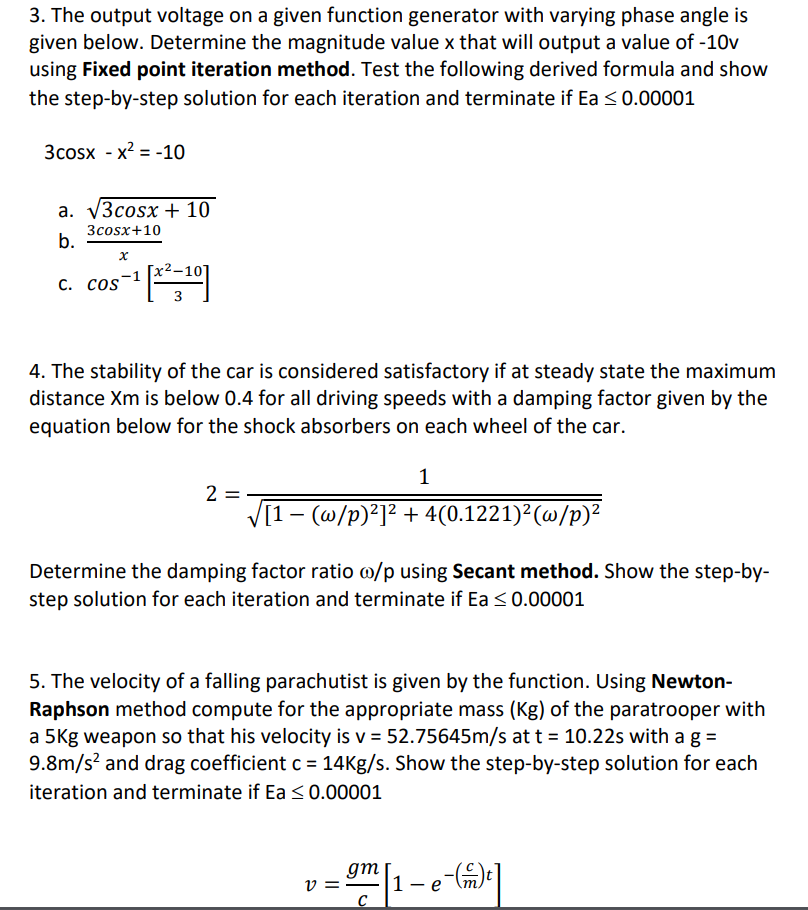 Solved 3. The output voltage on a given function generator | Chegg.com