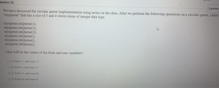 Solved Eestion 23 2 points We have discussed the circular | Chegg.com Solved Eestion 23 2 points We have discussed the circular | Chegg.com