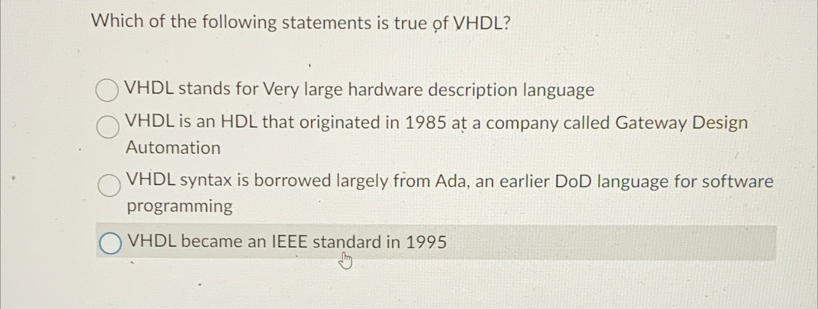 Solved Which of the following statements is true of | Chegg.com