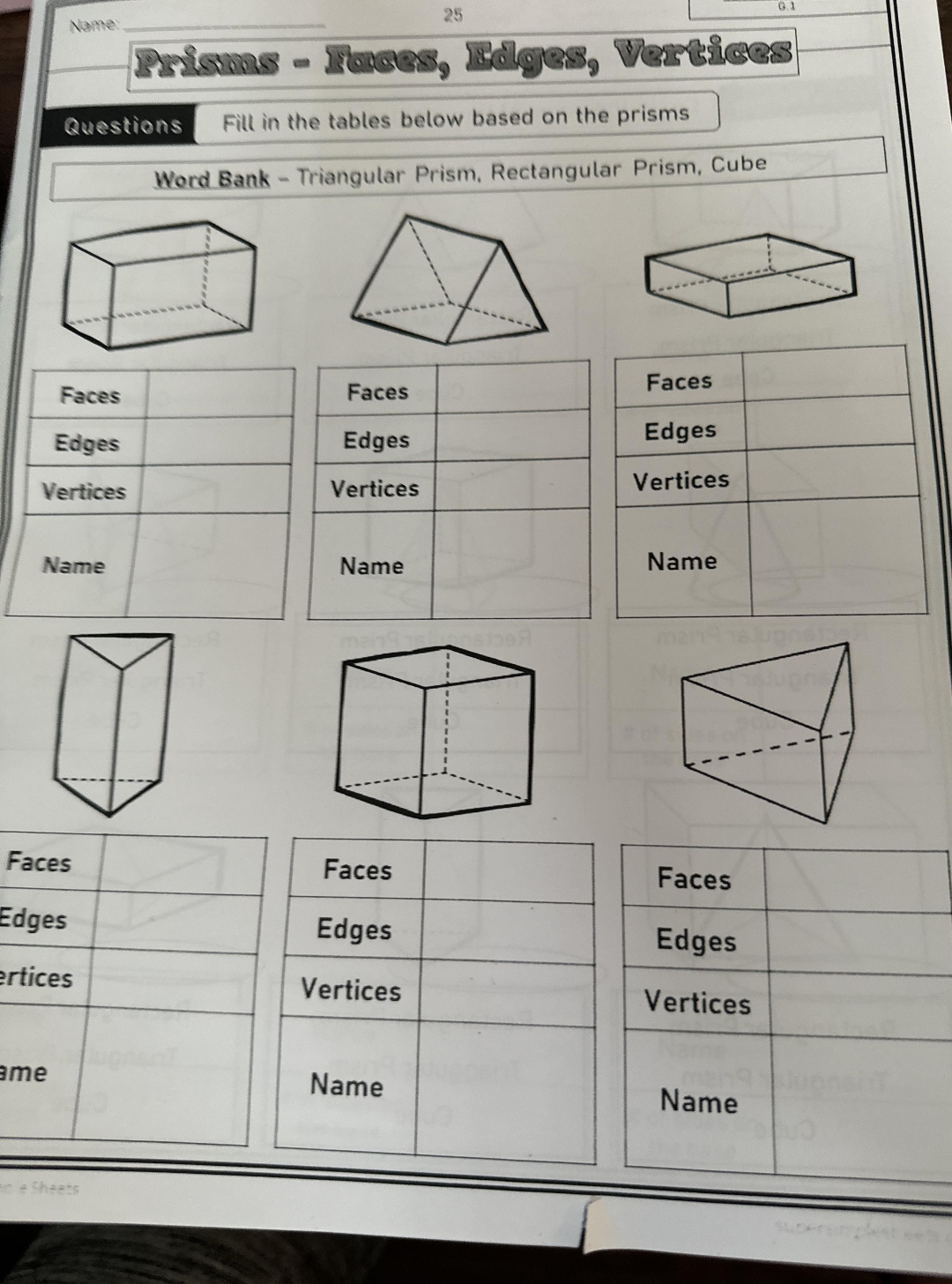 Solved Name q,250.1Piser(x)525QuestionsFill in the tables | Chegg.com
