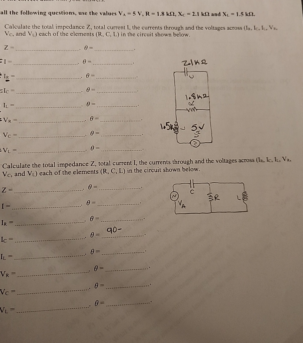 Solved all the following questions, use the values | Chegg.com