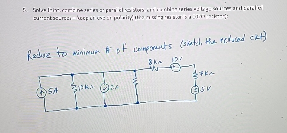 Solved Solve (hint: combine series or parallel resistors, | Chegg.com