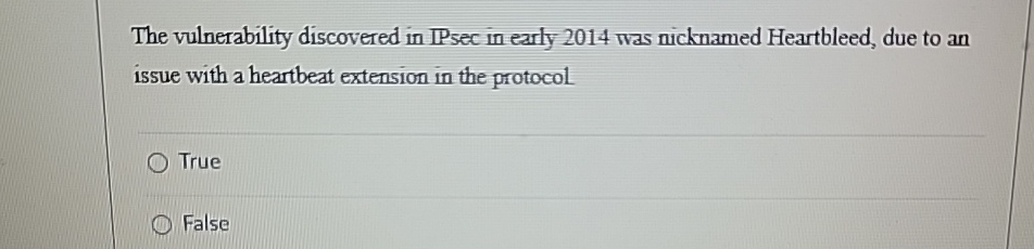 Solved The vulnerability discovered in IPsec in early 2014 | Chegg.com