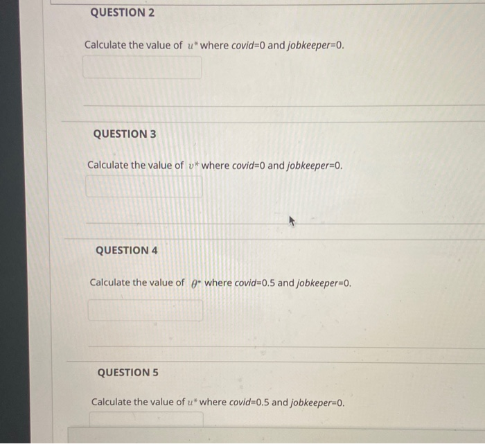Solved Using the following model, answer all questions of | Chegg.com