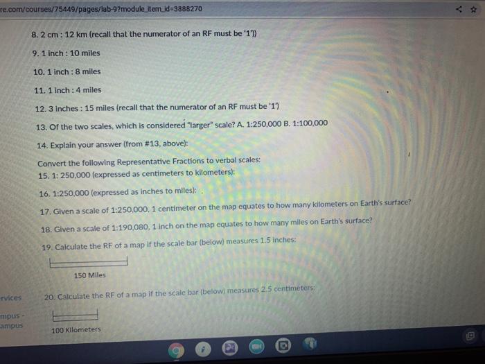 Solved Complete the scale-related problems below. Enter | Chegg.com