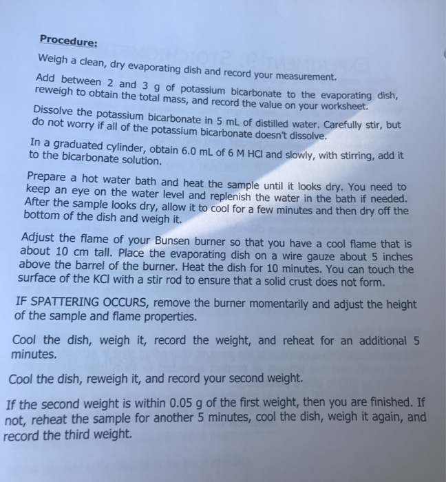 Name: Data Table: Mass of Empty Evaporating Dish Mass | Chegg.com