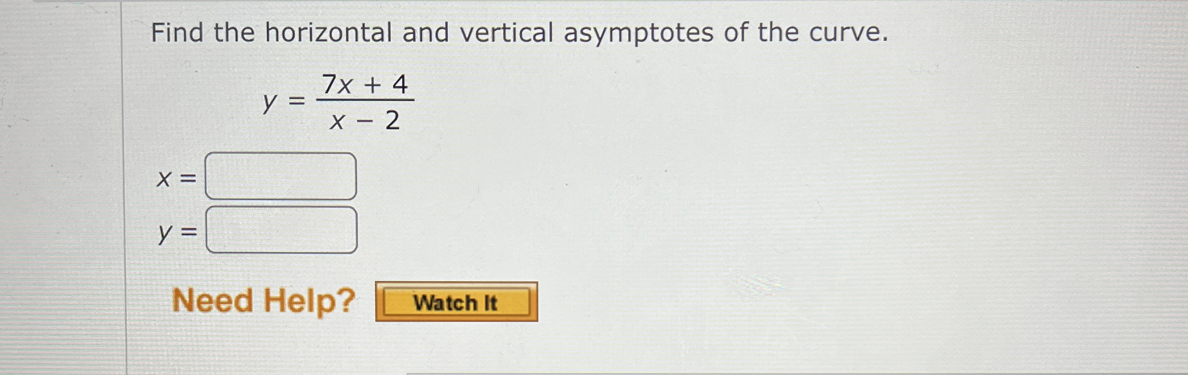Solved Find the horizontal and vertical asymptotes of the | Chegg.com