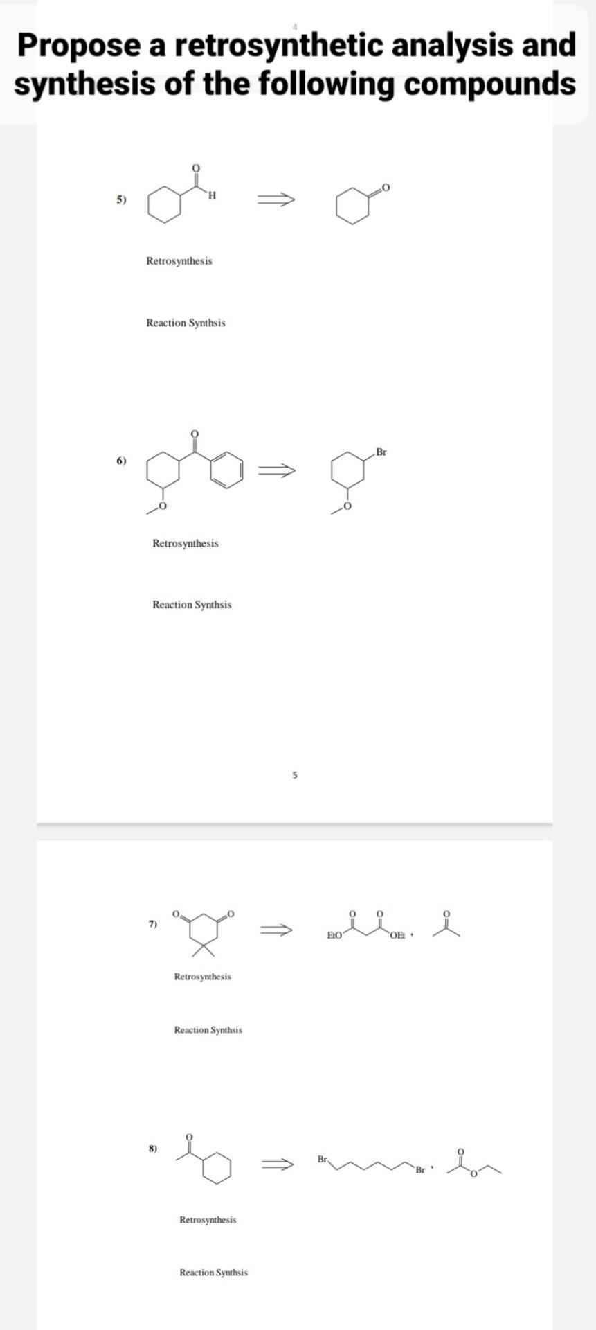 Solved Propose a retrosynthetic analysis and synthesis of | Chegg.com