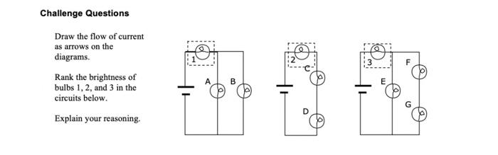 Solved Challenge Questions Draw the flow of current as | Chegg.com