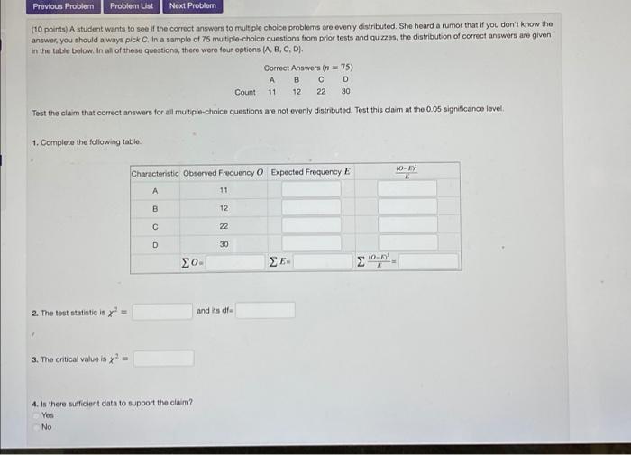 Solved Previous Problem Problem List Next Problem (10 | Chegg.com