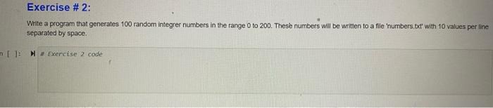 Solved Wite A Program That Generates 100 Random Integrer