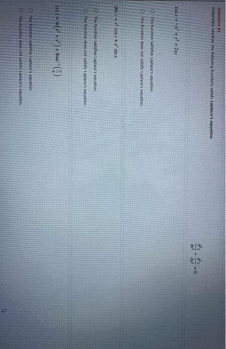Solved Question 41 Determine whether the following functions | Chegg.com