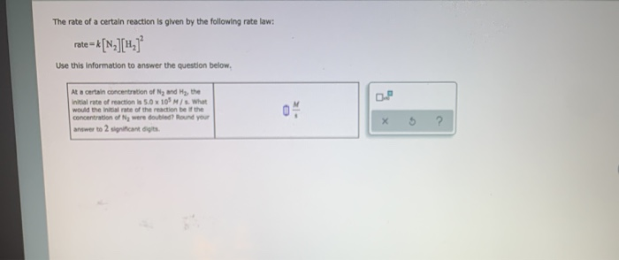 Solved The rate of a certain reaction is given by the | Chegg.com