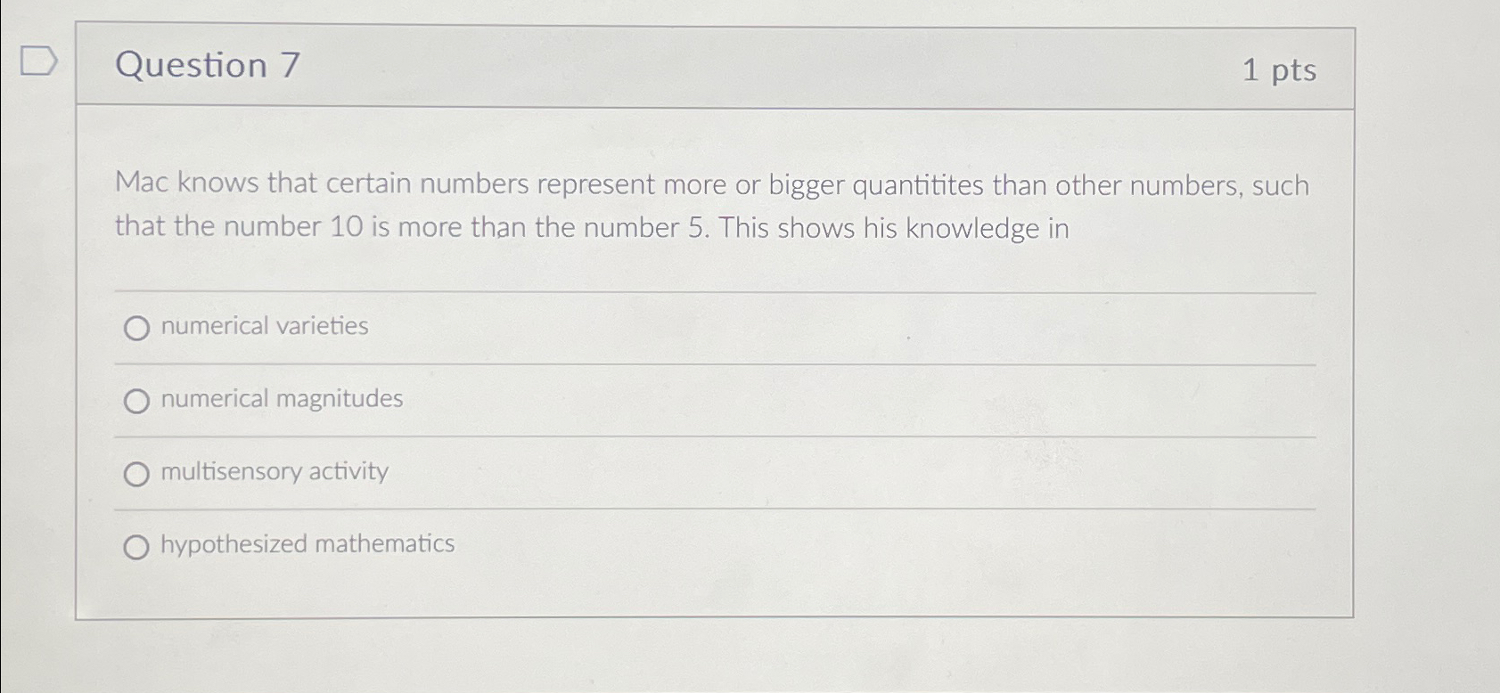 Solved Question 71ptsMac knows that certain numbers | Chegg.com