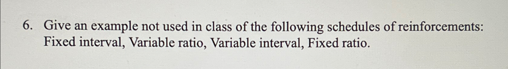 Solved Give an example not used in class of the following | Chegg.com