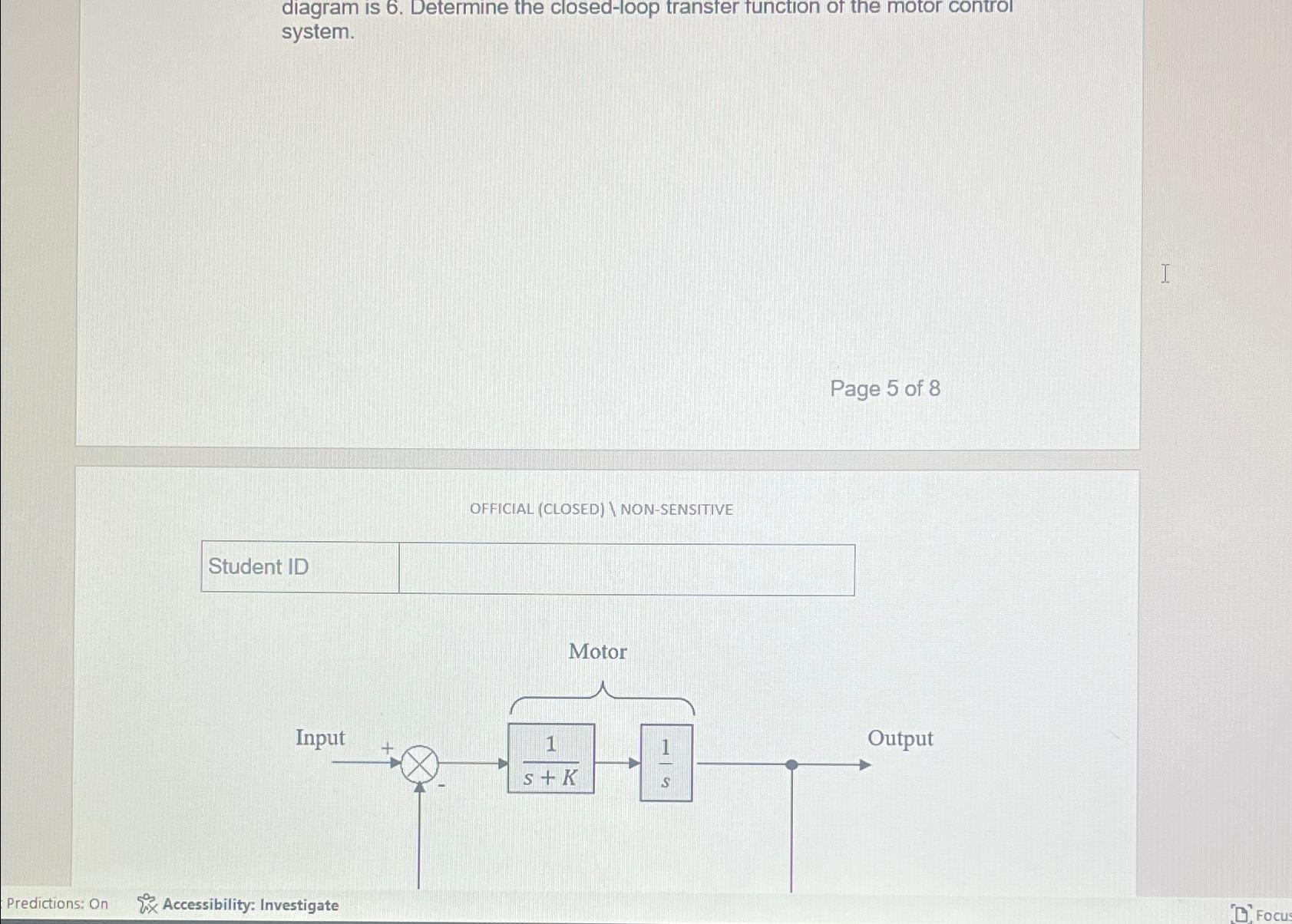 diagram is 6 . ﻿Determine the closed-loop transfer | Chegg.com