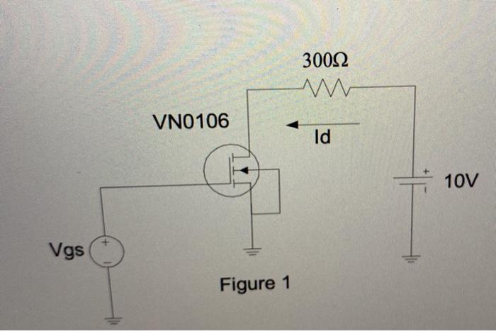 Solved 30022 M VNO106 Id F 10V Vgs Figure 1 | Chegg.com