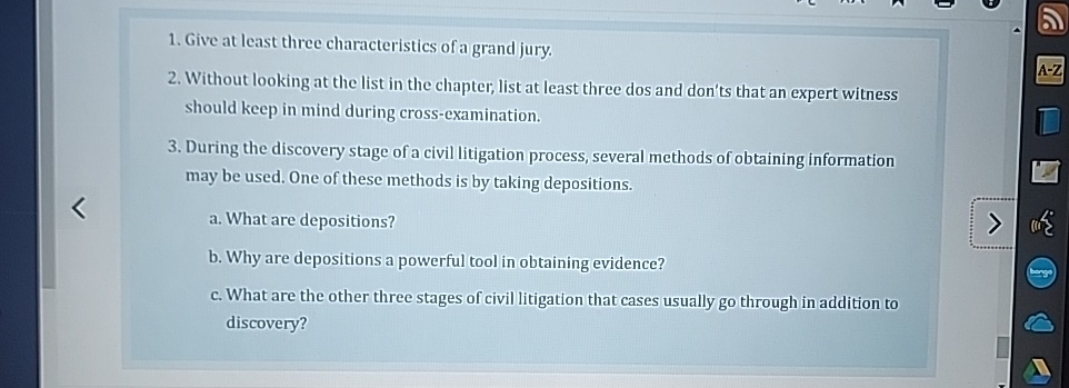 Solved Give at least three characteristics of a grand | Chegg.com