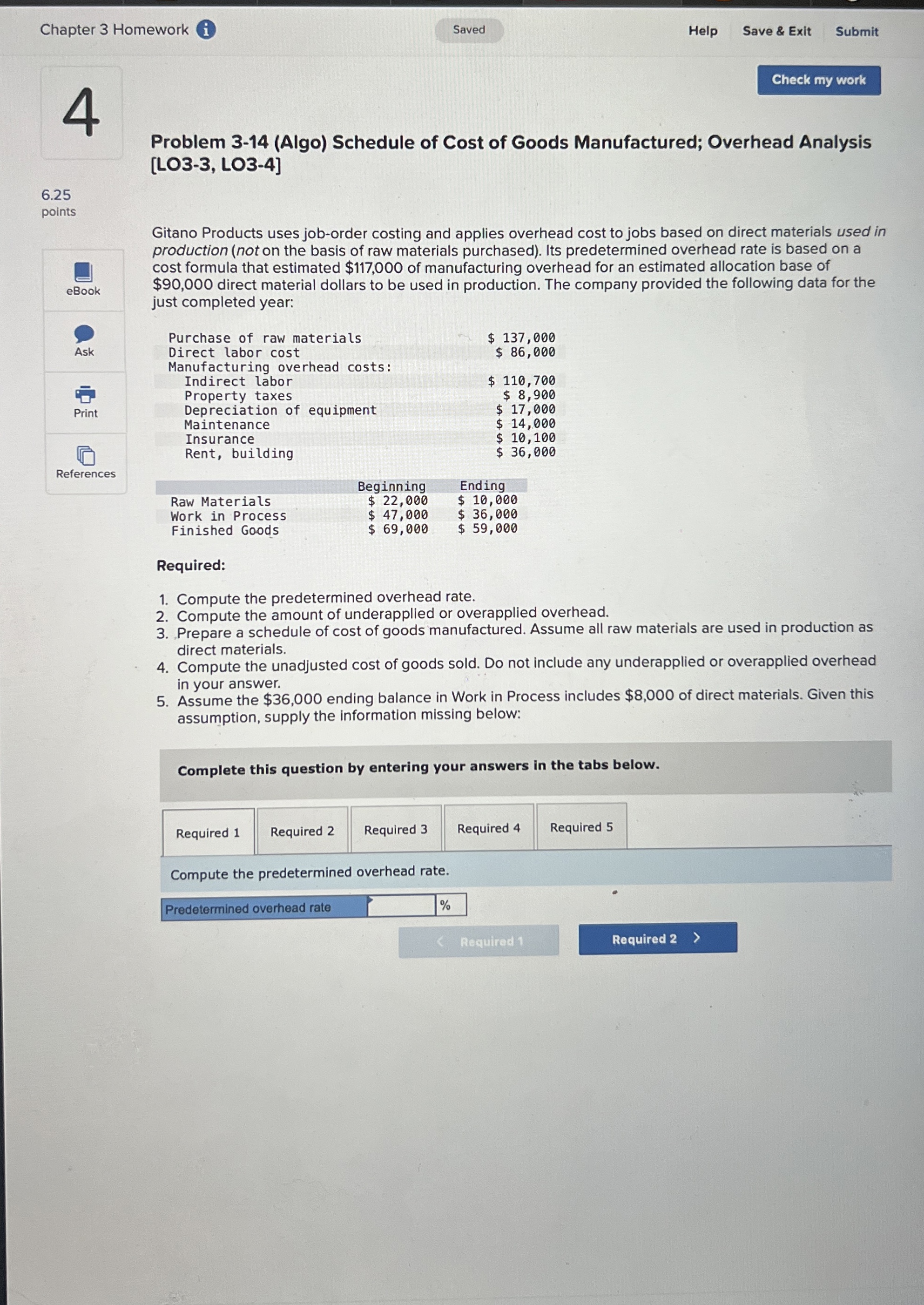 Solved Chapter 3 ﻿Homework iHelpSave & ExitSubmit4 Problem | Chegg.com