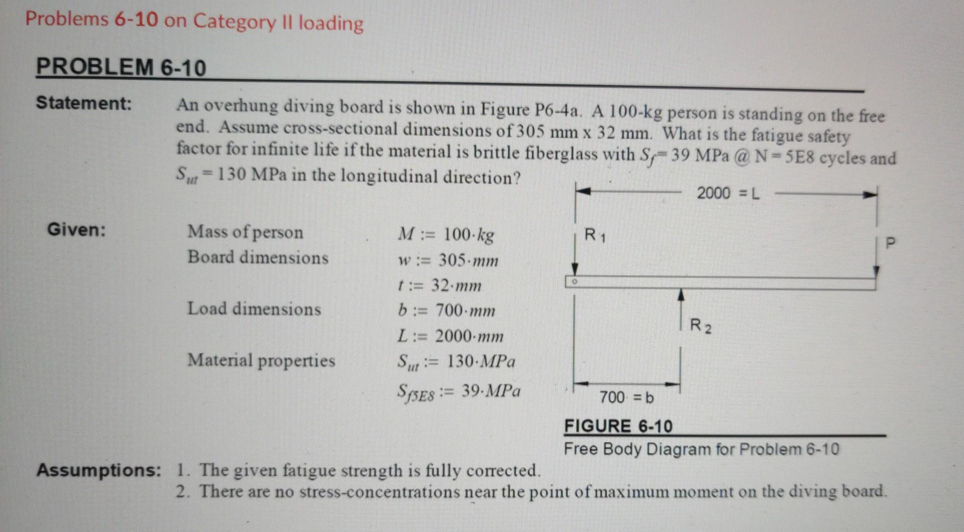 Solved Problems 6-10 on Category II loading PROBLEM 6-10 | Chegg.com