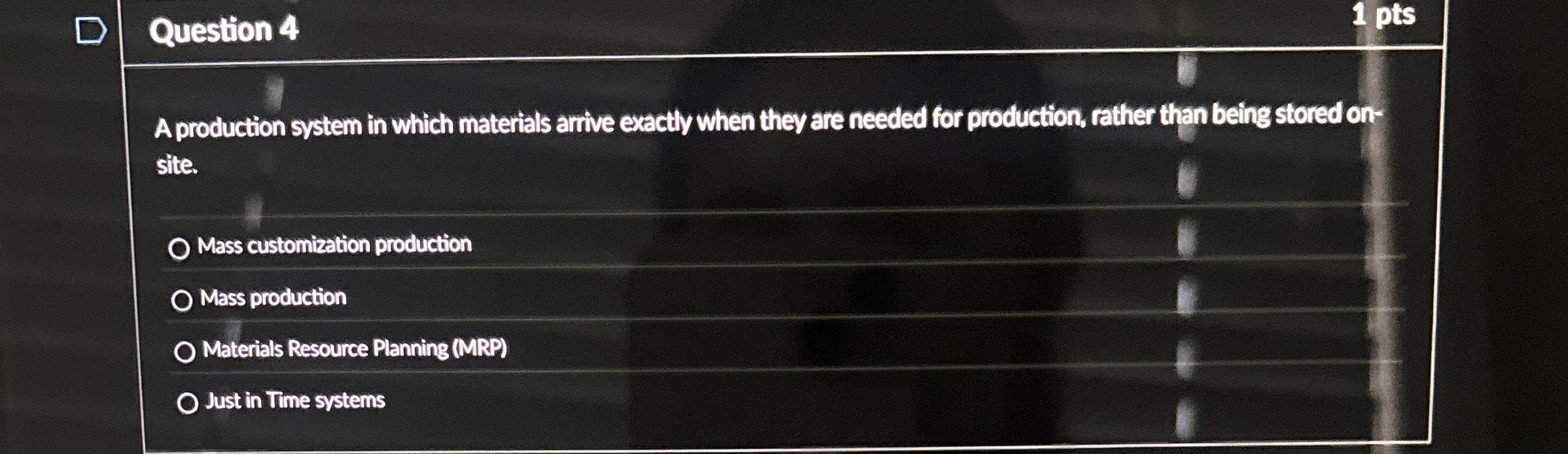Solved Question 41 ﻿ptsA production system in which | Chegg.com