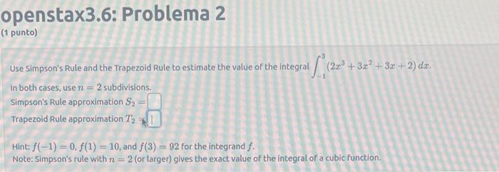 Solved Use Simpson's Rule and the Trapezoid Rule to estimate | Chegg.com