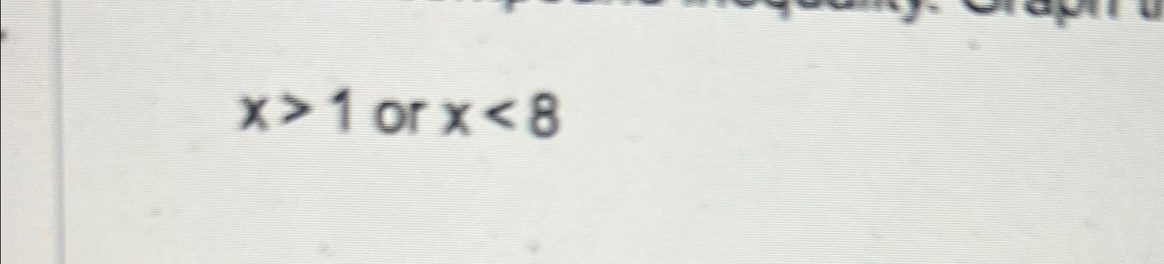 Solved x>1 ﻿or x