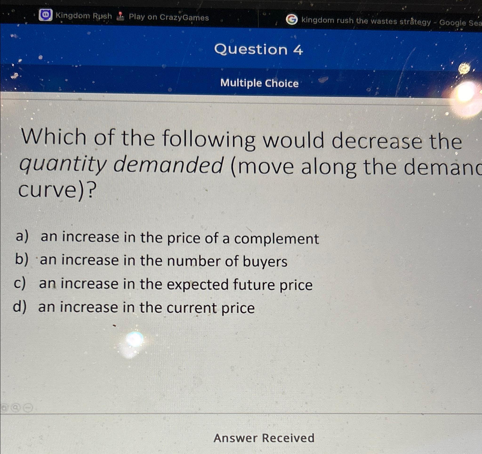 Solved Question 4Multiple ChoiceWhich of the following would | Chegg.com