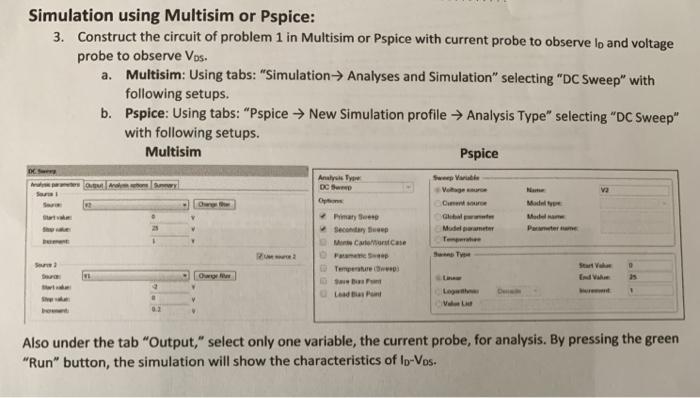 Solved Simulation using Multisim or Pspice: 3. Construct the | Chegg.com