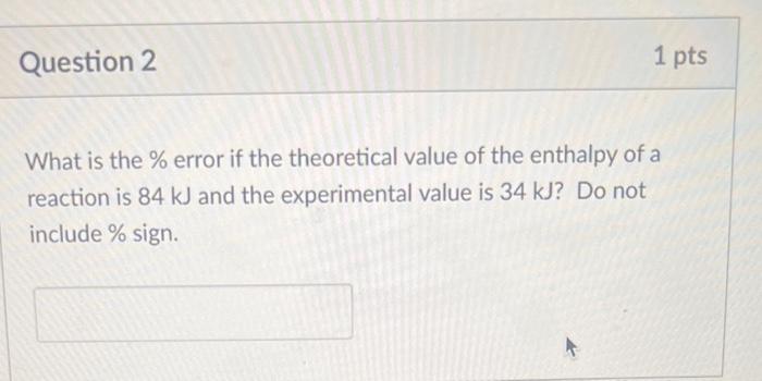 Solved What is the % error if the theoretical value of the | Chegg.com
