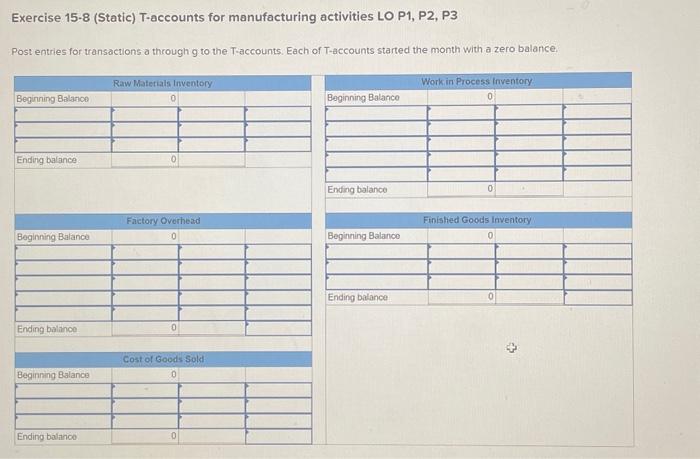 Solved Exercise 15.7 (Static) Recording materials, labor, | Chegg.com