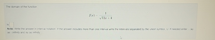 Solved The Domain Of The Functionf X 112x 42isnote Write