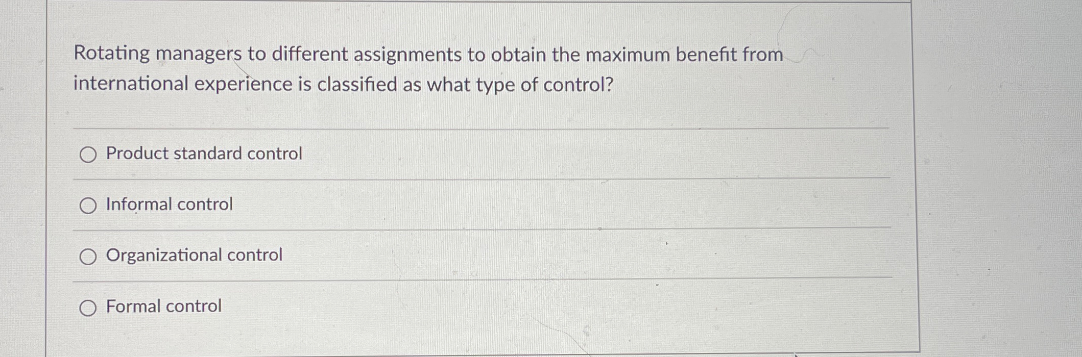 Solved Rotating managers to different assignments to obtain | Chegg.com