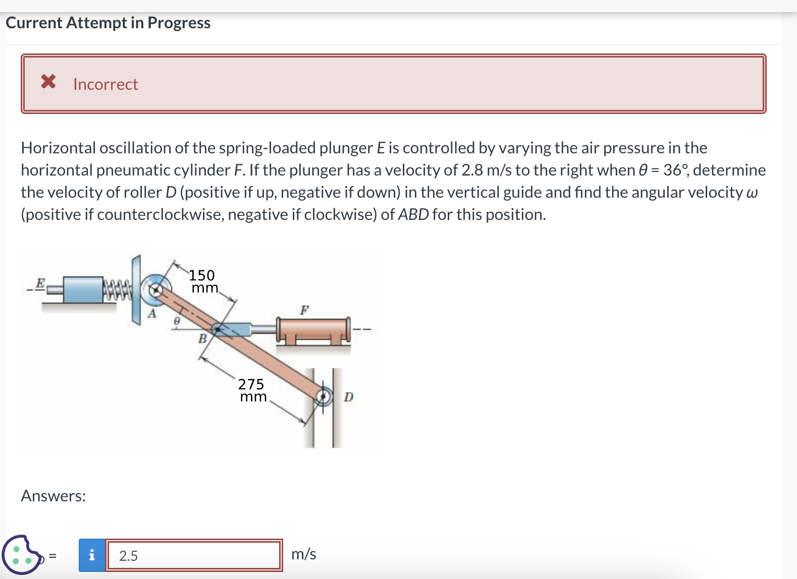 Solved Horizontal oscillation of ﻿the spring-loaded plunger | Chegg.com