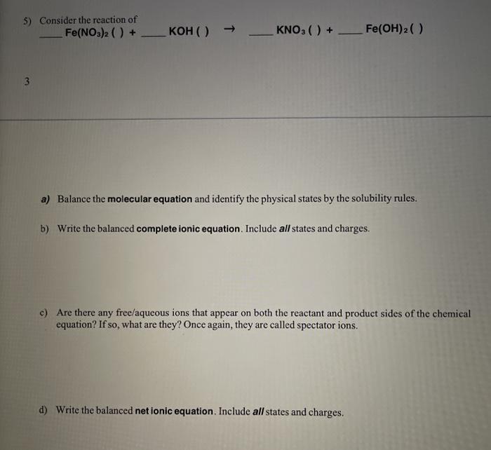 Solved 4) Consider the reaction of Na2SO4( ) +_ BaCl2() | Chegg.com