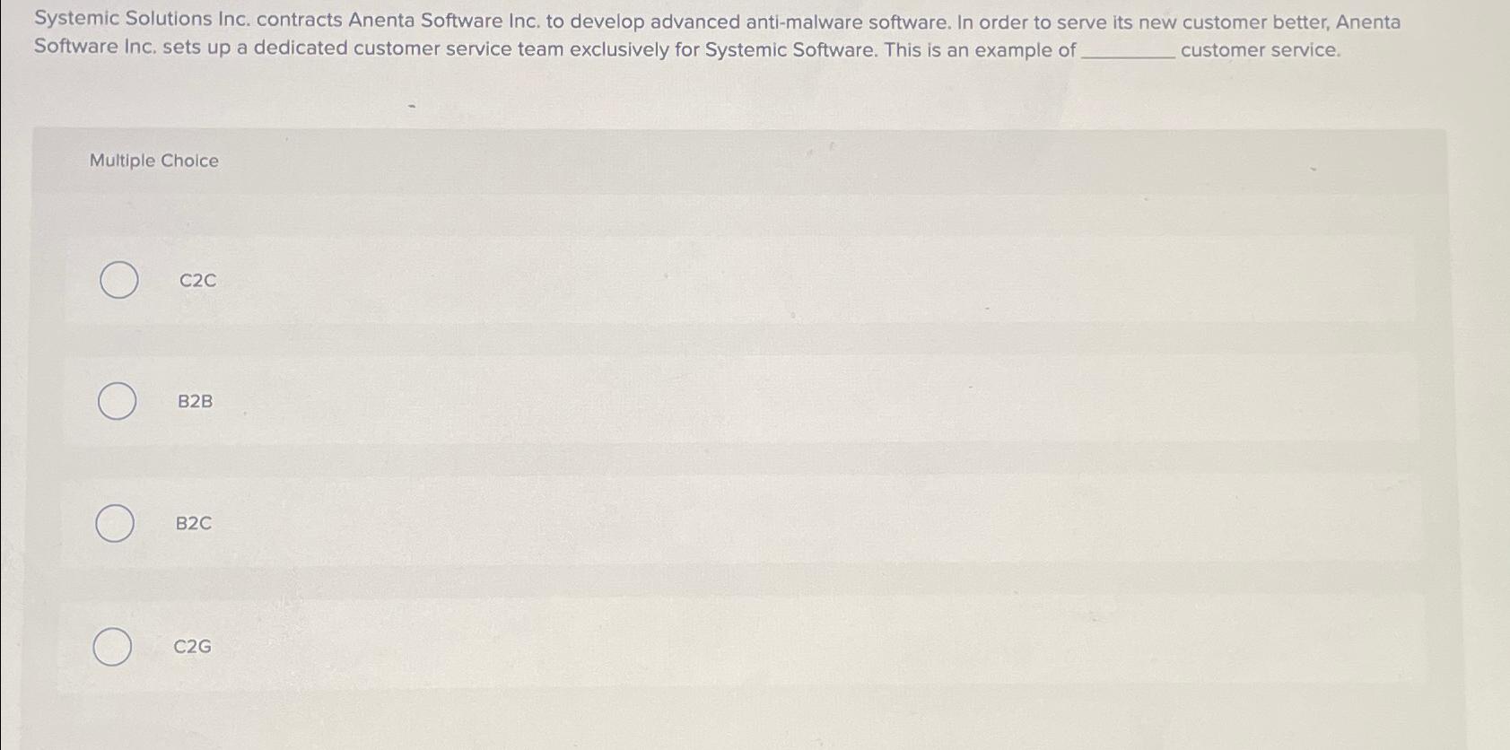 Solved Systemic Solutions Inc. contracts Anenta Software | Chegg.com