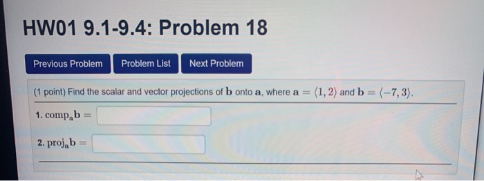 Solved HW01 9.1-9.4: Problem 18 Previous Problem Problem | Chegg.com